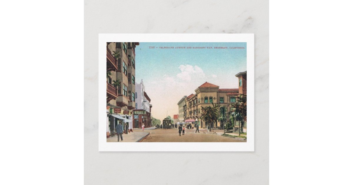 Telegraph Ave., Berkeley, California Vintage Postcard | Zazzle