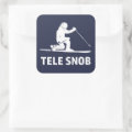 Telemark Skiing Snob Square Sticker | Zazzle