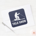 Telemark Skiing Snob Square Sticker | Zazzle