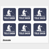 Telemark Skiing Snob Square Sticker | Zazzle
