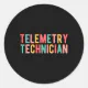 Telemetry Technician Best Telemetry Tech Classic Round Sticker | Zazzle