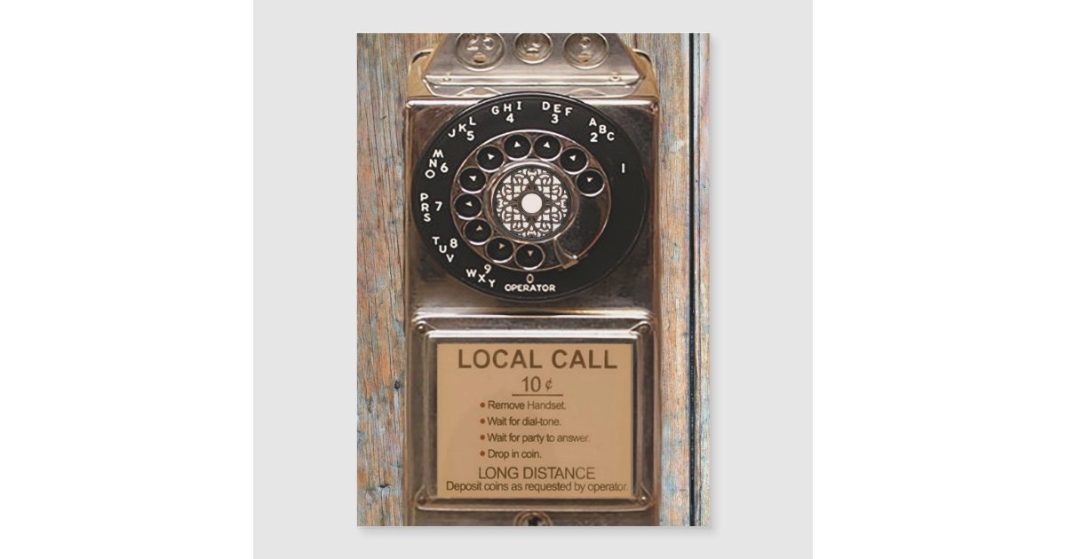 Telephone antique rotary pay phone rugged | Zazzle