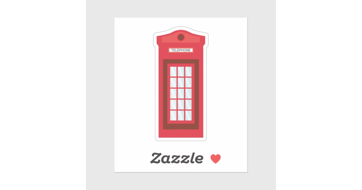 Telephone Booth Sticker | Zazzle