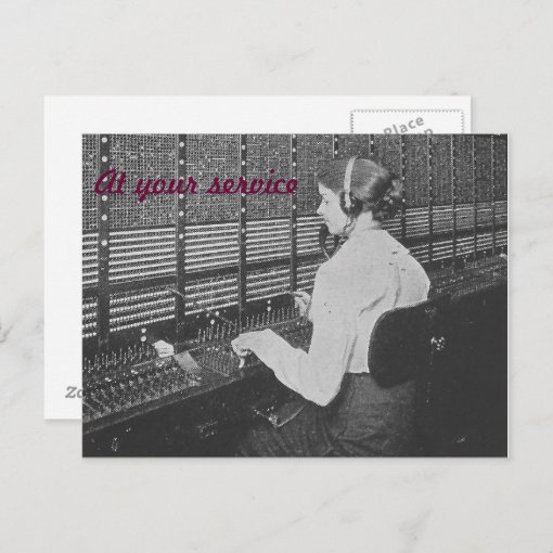 Telephone Switchboard Operator Postcard | Zazzle
