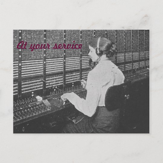 Telephone Switchboard Operator Postcard | Zazzle.com