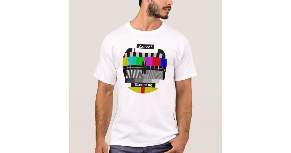 Television - Tv stand by test card T-Shirt | Zazzle
