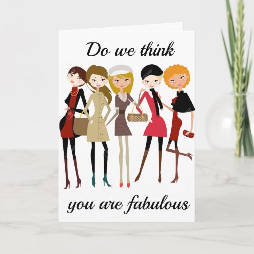 **TELL HER SHE LOOKS FABULOUS** ON HER **BIRTHDAY* CARD | Zazzle