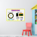 Telling Time on a Analog Clock and Digital Clock Poster | Zazzle