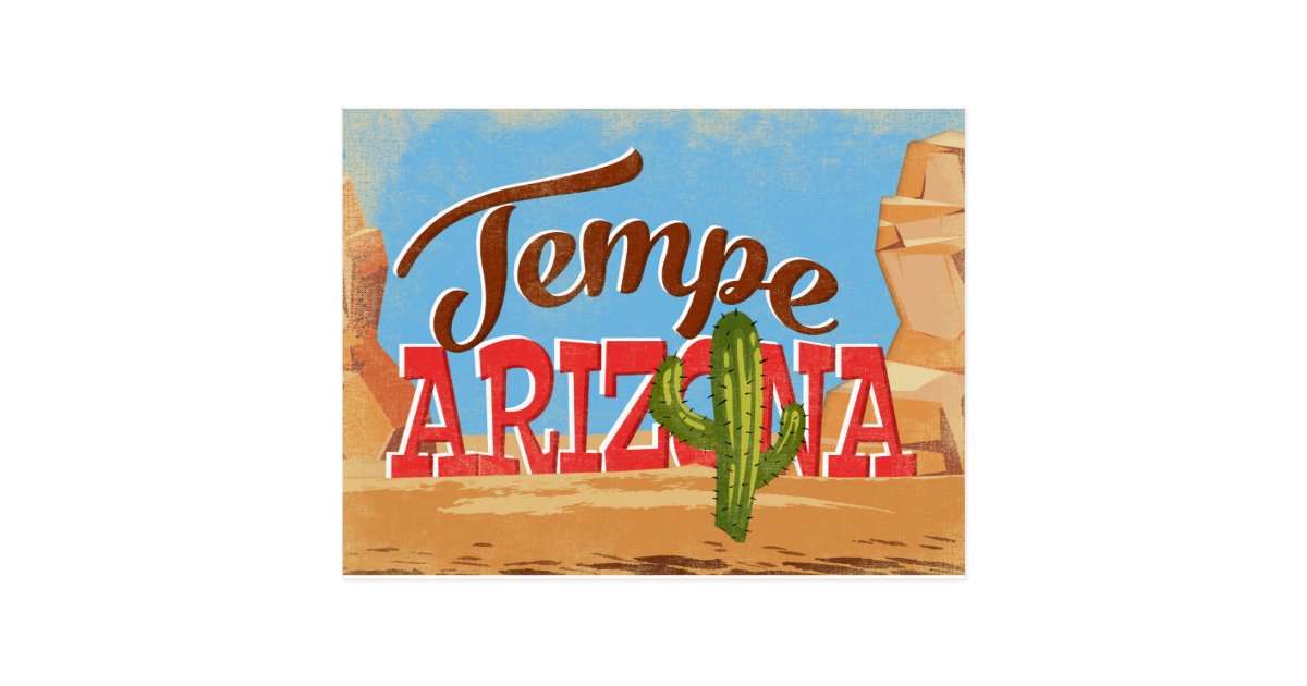 Tempe Arizona Vintage Travel Postcard | Zazzle.com