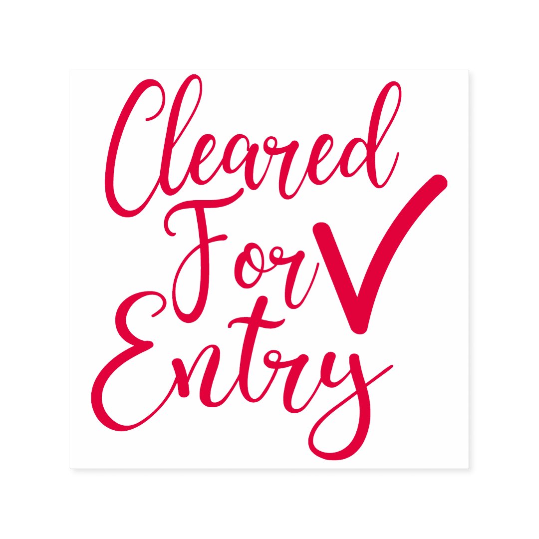 Temperature Check / Cleared for Entry Self-inking Stamp | Zazzle