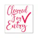 Temperature Check / Cleared for Entry Self-inking Stamp | Zazzle