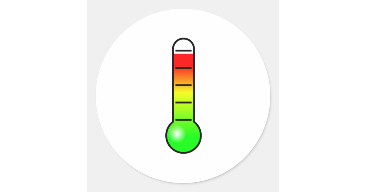 Temperature Thermometer Classic Round Sticker | Zazzle