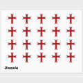 Templar Cross Classic Round Sticker | Zazzle