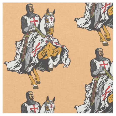 Medieval Knights Templar Fabric | Zazzle.com