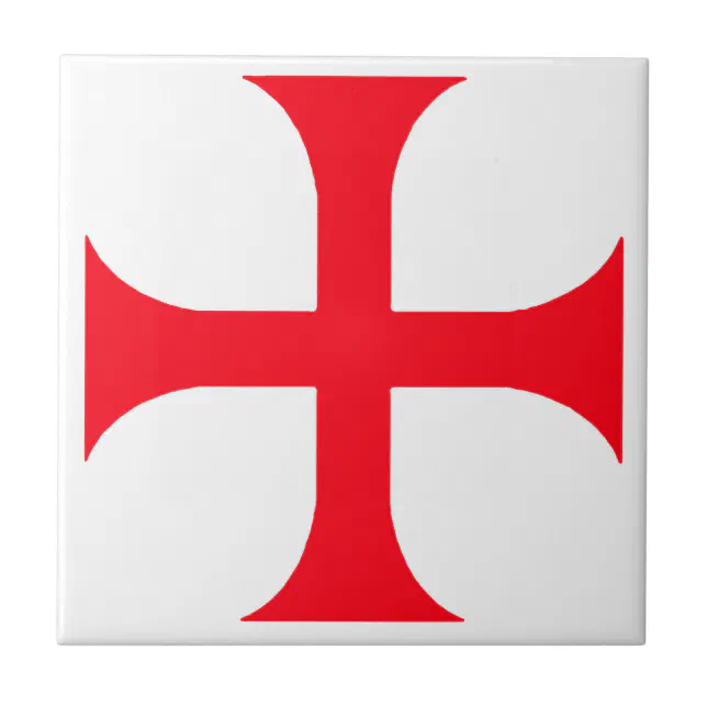 Templar red cross tile | Zazzle