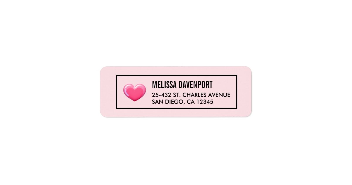 TEMPLATE address pink Label | Zazzle