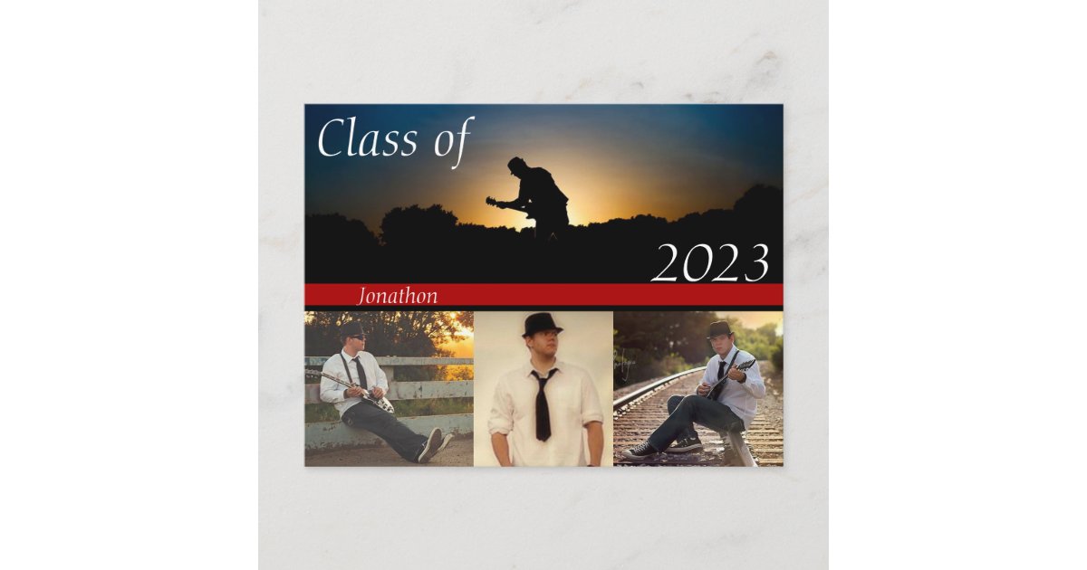 Template Black & Red Graduation Photo | Zazzle