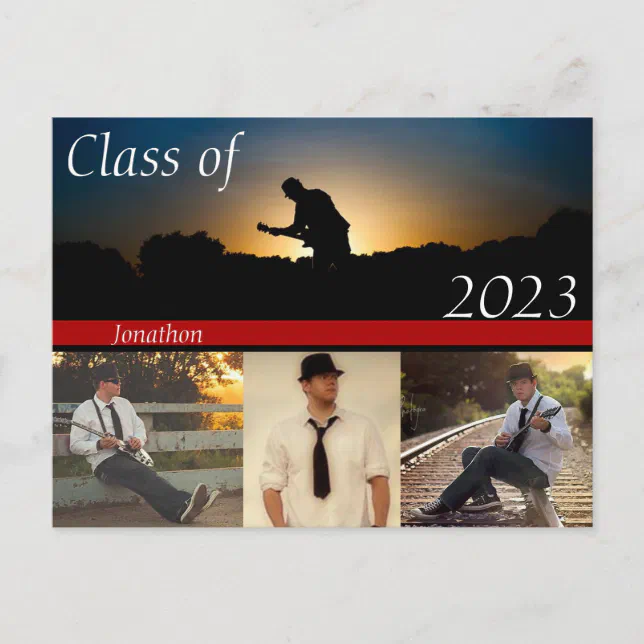 Template Black & Red Graduation Photo | Zazzle
