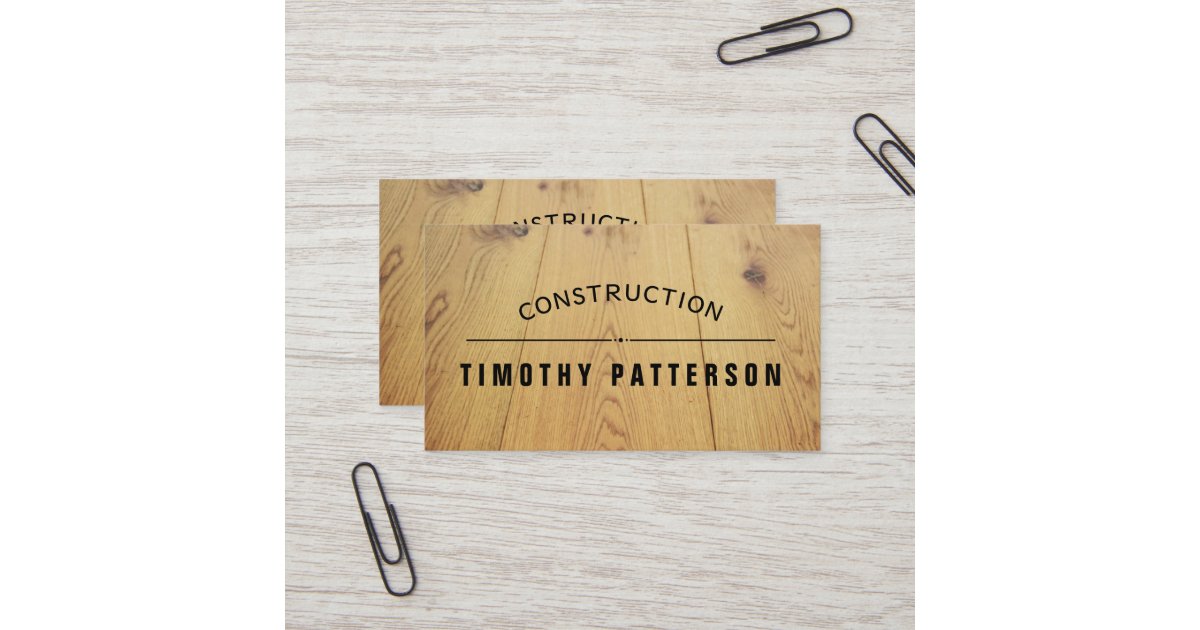 Template Business Card Customize wood plank | Zazzle