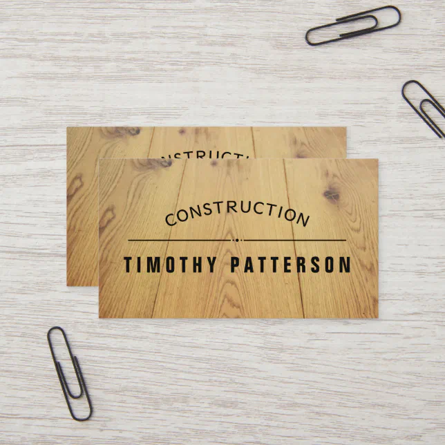 Template Business Card Customize wood plank | Zazzle