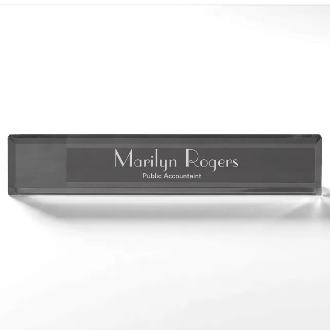 Template - Chalkboard Background Customize Desk Name Plate | Zazzle