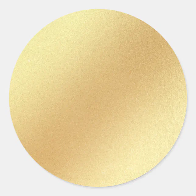 Template Elegant Faux Gold Glitter Glamor Blank Classic Round Sticker ...