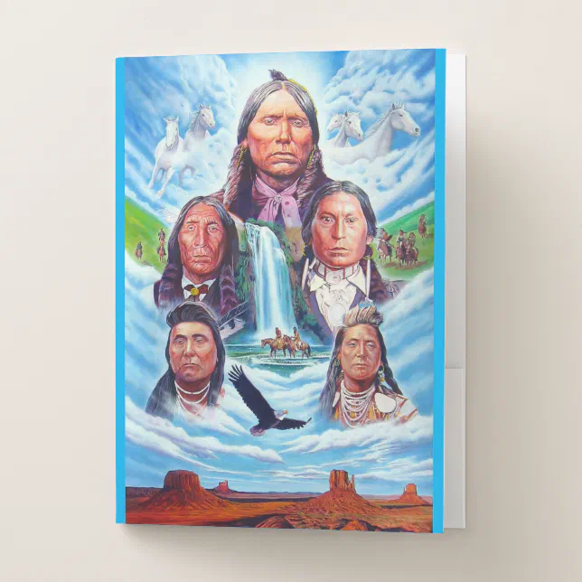 Template Famous Native Americans Indian Chiefs Pocket Folder | Zazzle
