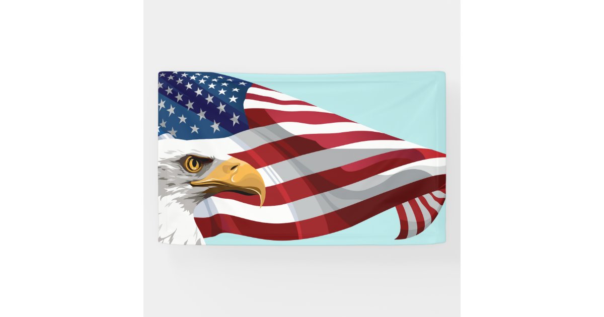 Template Flag and Eagle Banner | Zazzle