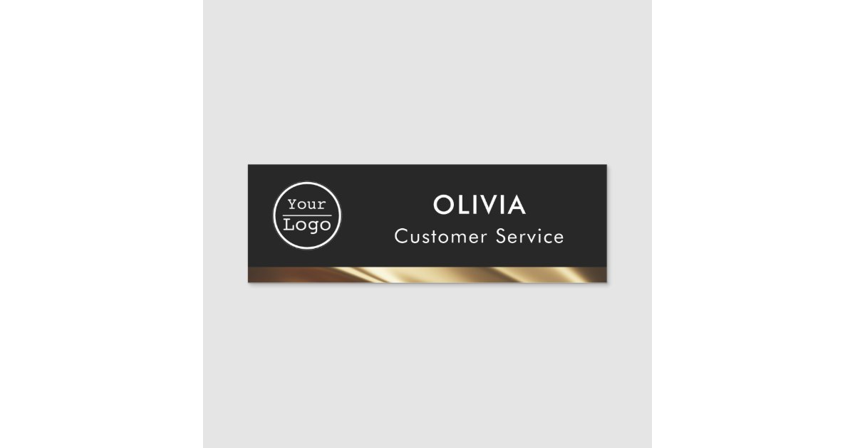 Template Gold And Black / Classic Name Tag | Zazzle