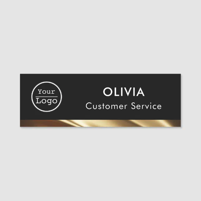 Template Gold And Black / Classic Name Tag | Zazzle
