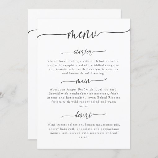 TEMPLATE MENU 9, | Zazzle