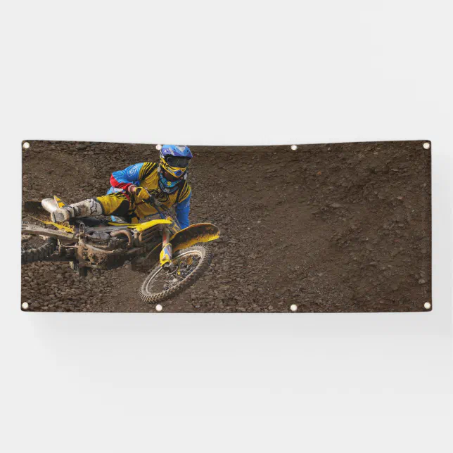 template Motocross dirt bike race Banner | Zazzle
