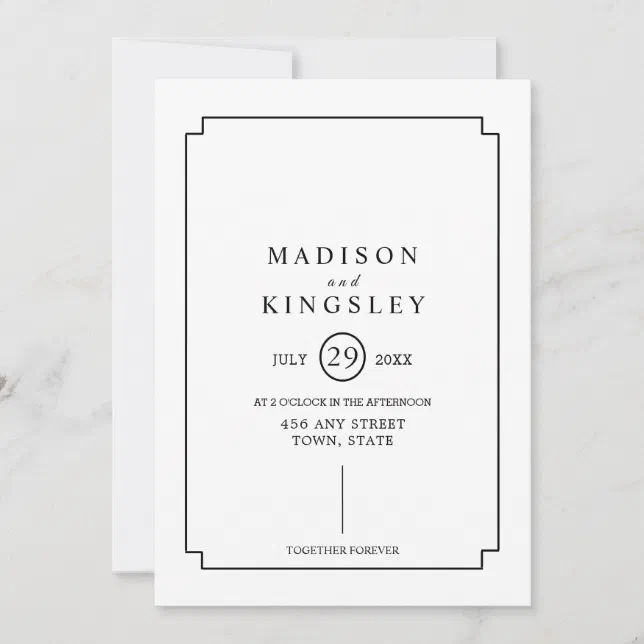 template old school frame Wedding Invitation | Zazzle