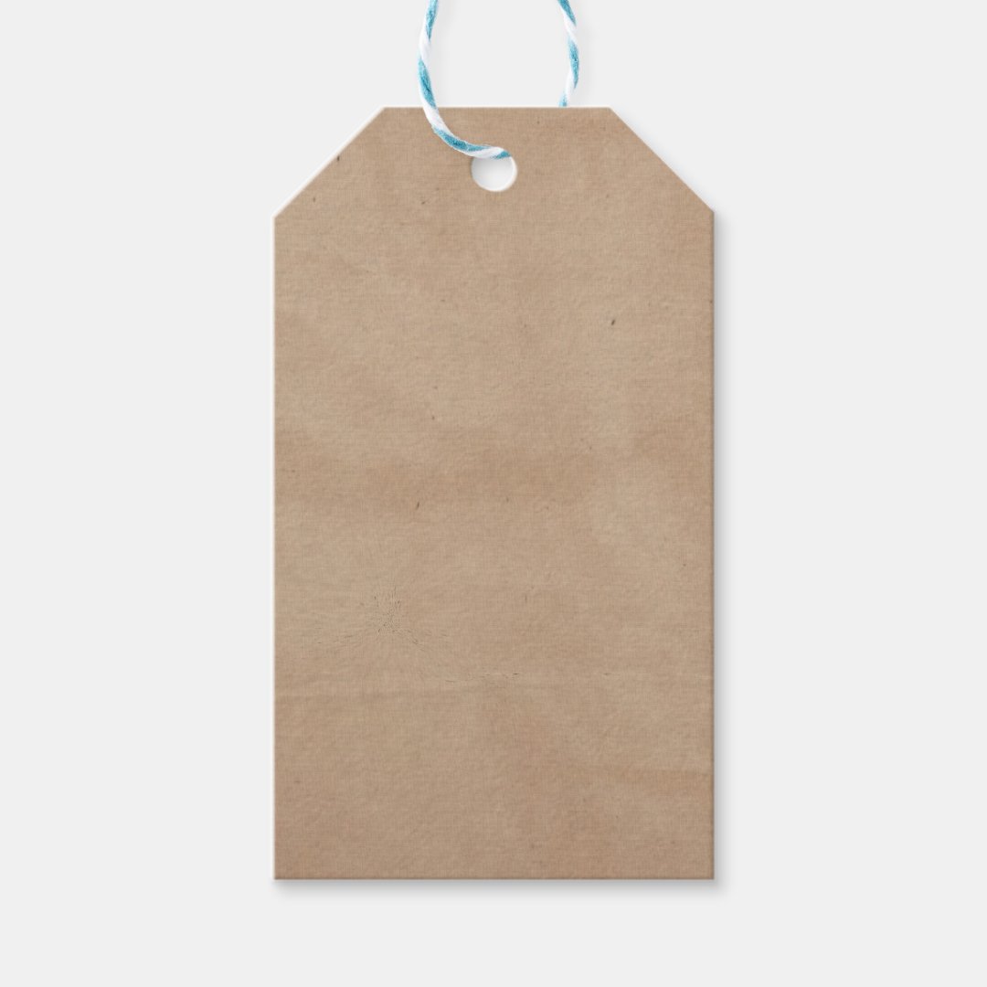 Template - Paper Bag Background Gift Tags | Zazzle