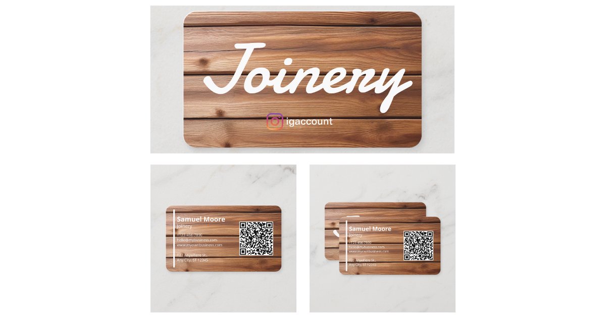 Templates Joinery QR Code Business Card | Zazzle