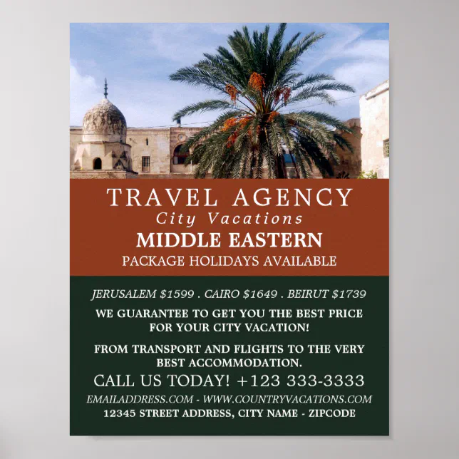 Temple Mount, Jerusalem, Travel Agency Advertising Poster | Zazzle