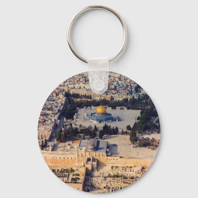 Temple Mount Old City Jerusalem Dome of the Rock Keychain | Zazzle