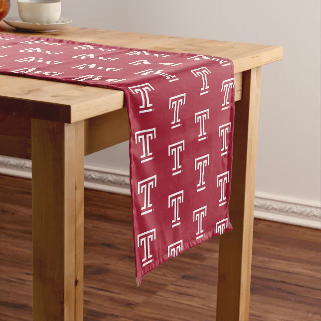 Temple University | Temple T Short Table Runner | Zazzle
