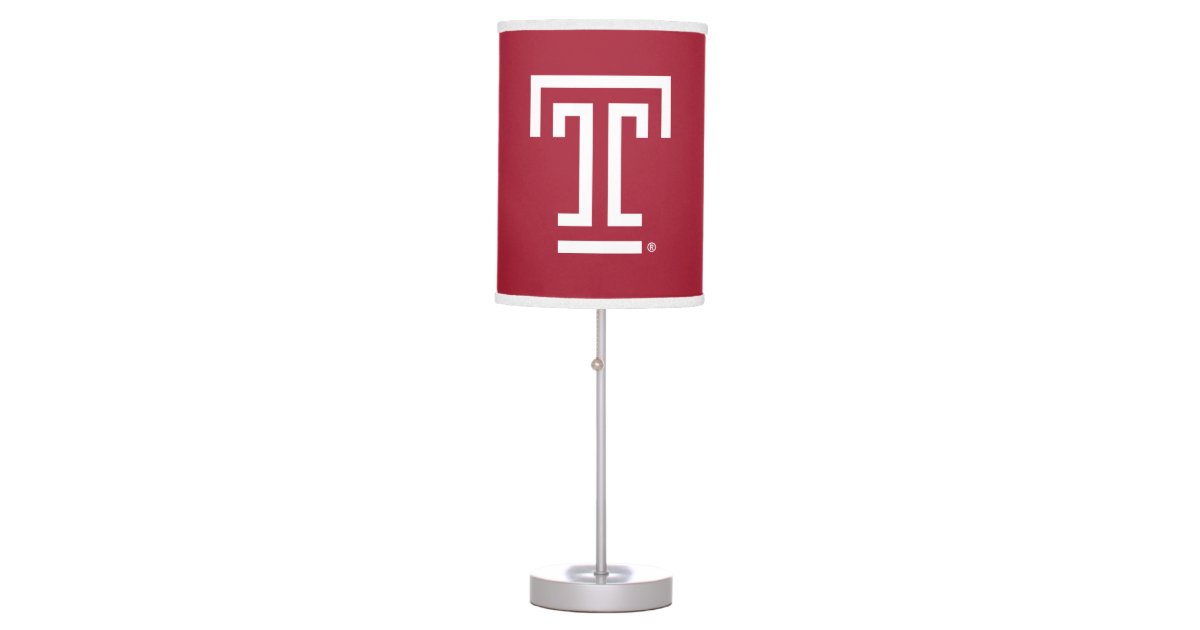 Temple University | Temple T Table Lamp | Zazzle