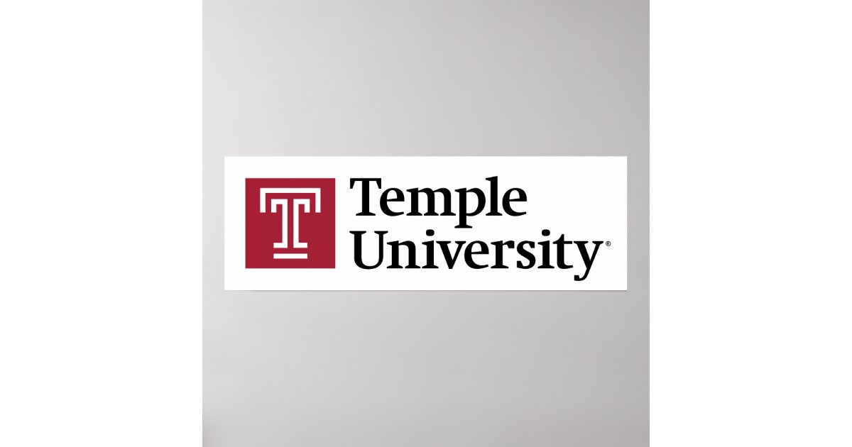 Temple University | Temple University Wordmark Poster | Zazzle