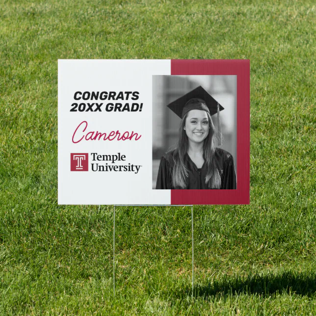 Temple University | Temple University Wordmark Sign | Zazzle