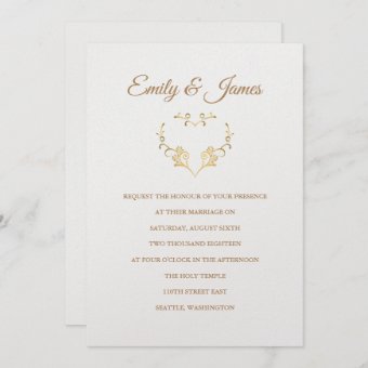 Temple Wedding Invitation | Zazzle
