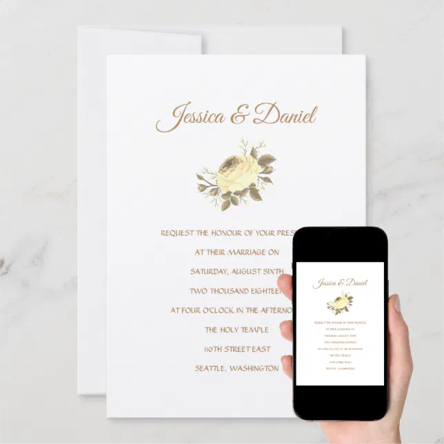 Temple Wedding Invitation | Zazzle