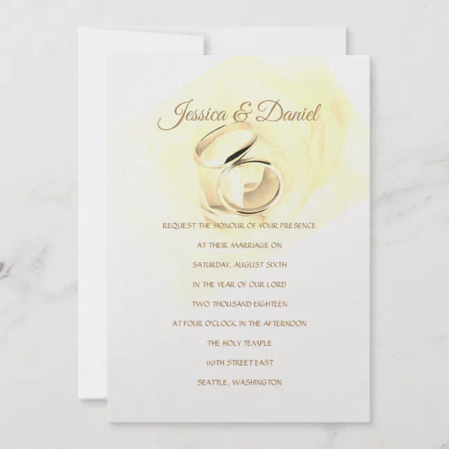 Temple Wedding Invitation | Zazzle