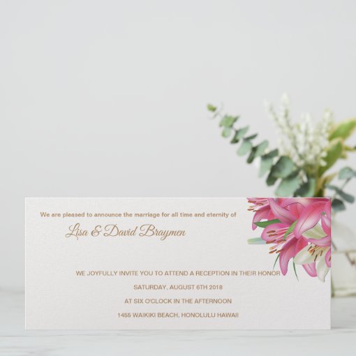 Temple Wedding Invitation Reception Card | Zazzle