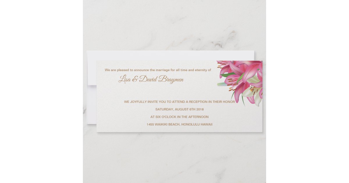 Temple Wedding Invitation Reception Card | Zazzle