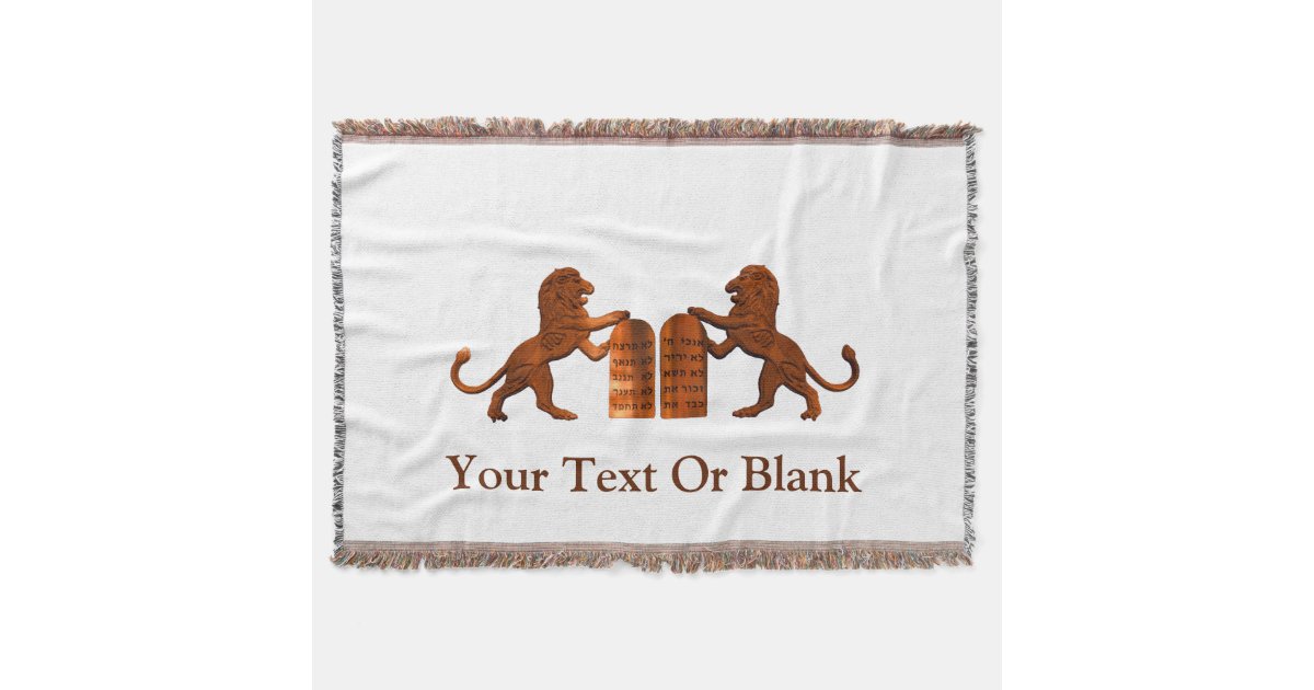 Ten Commandments and Lions Throw Blanket | Zazzle