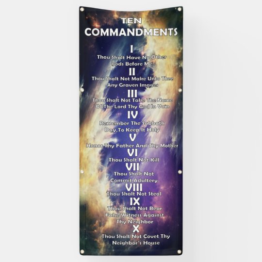 Ten Commandments Banner | Zazzle.com