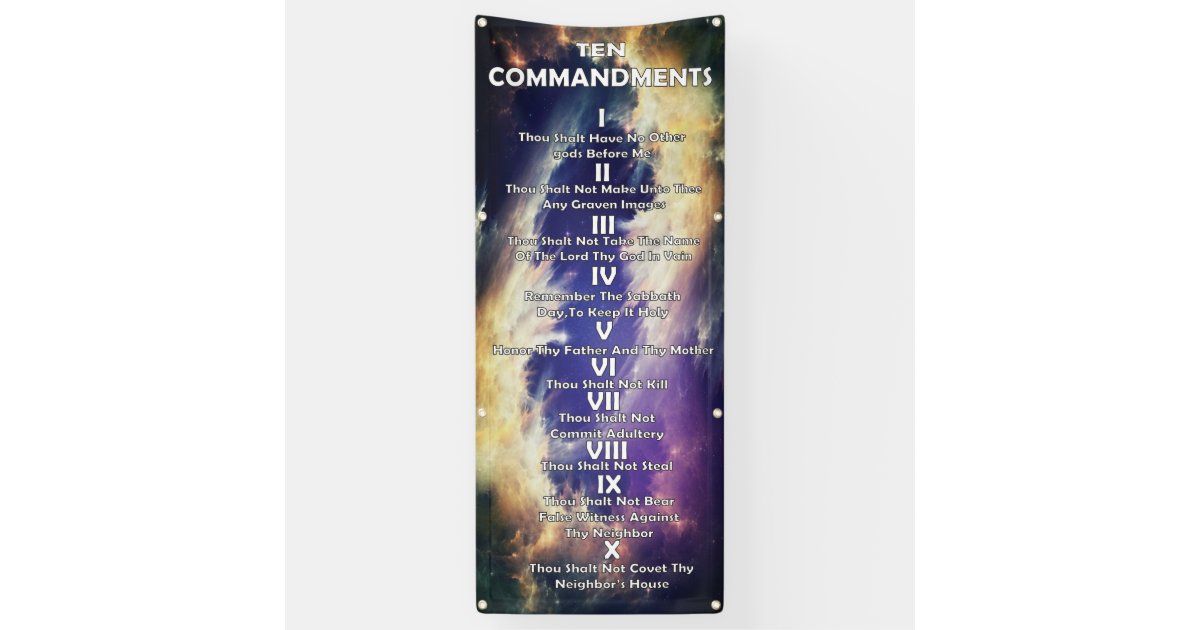 Ten Commandments Banner | Zazzle
