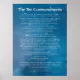 Ten Commandments Blue Poster | Zazzle